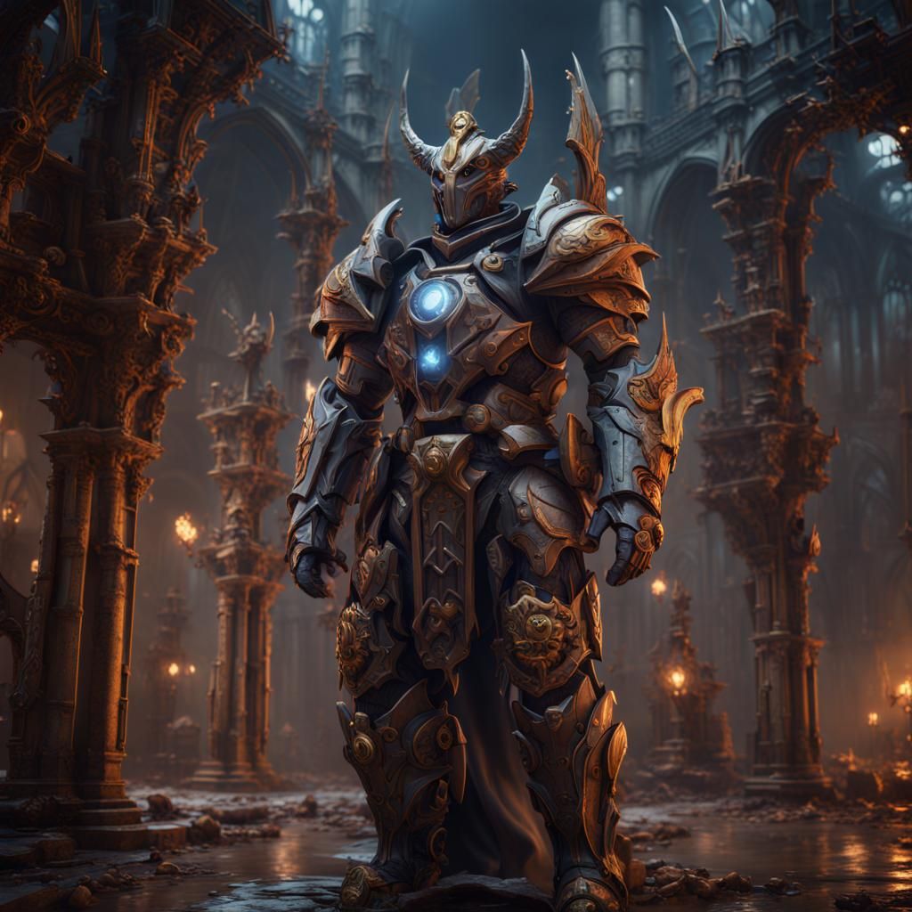 Tech knight - AI Generated Artwork - NightCafe Creator