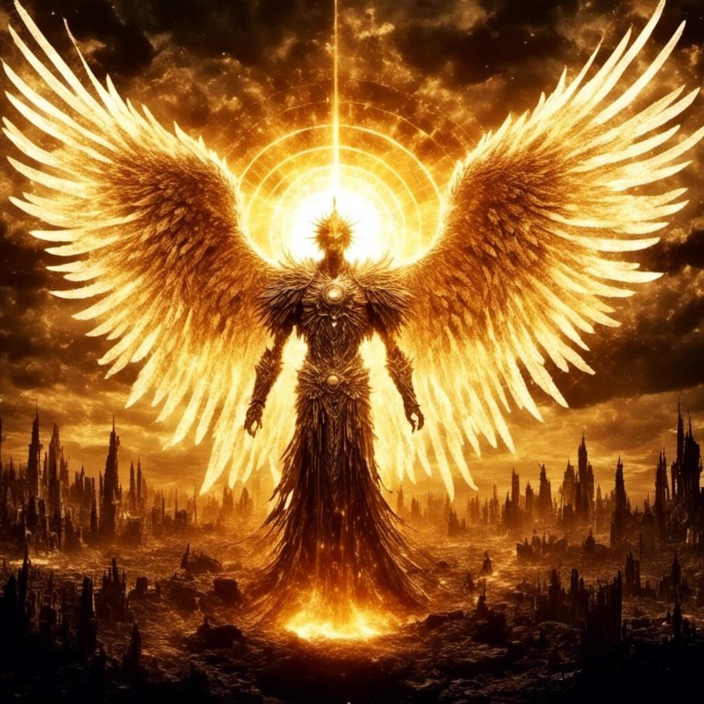 Hyperion Solar Angel of Light - AI Generated Artwork - NightCafe Creator