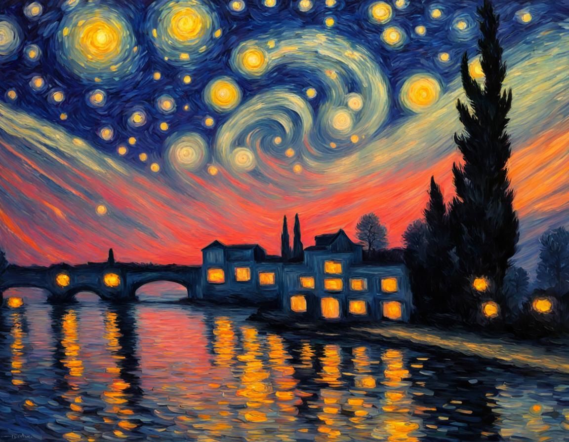 Starry Night - AI Generated Artwork - NightCafe Creator