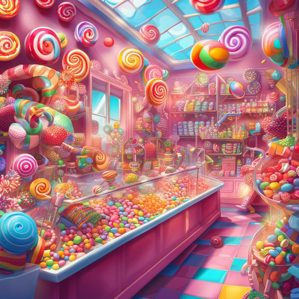 Candy shop - AI Generated Artwork - NightCafe Creator