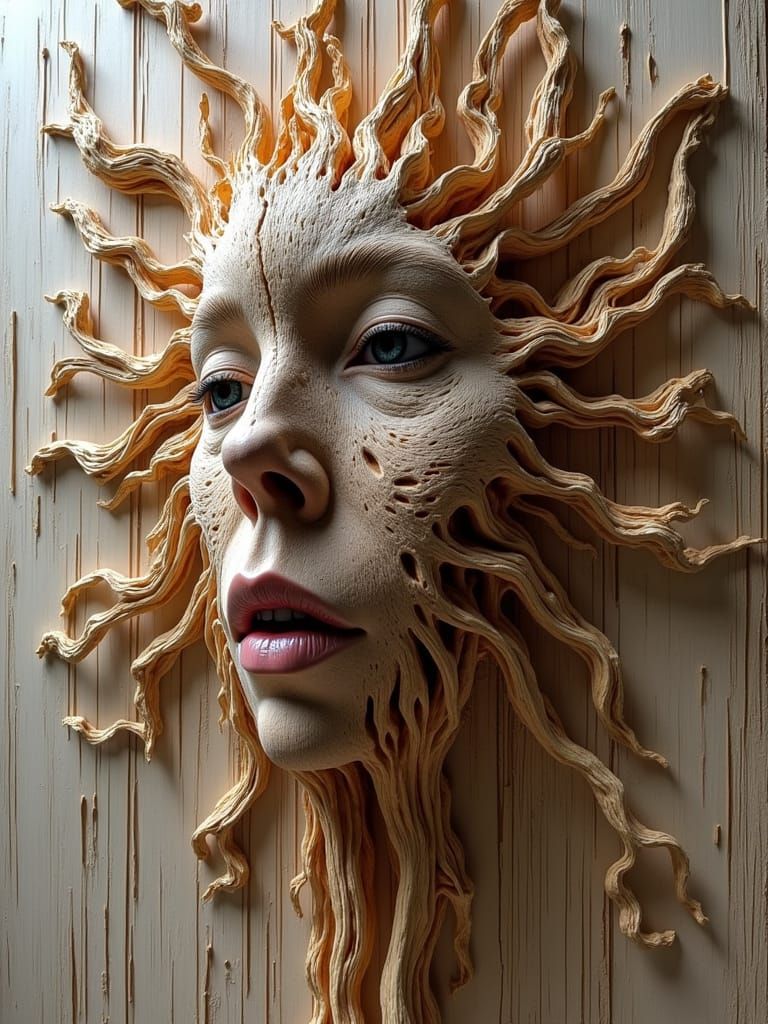 Folded Wood Embraces a Full-Body Living Entropic Algorithm