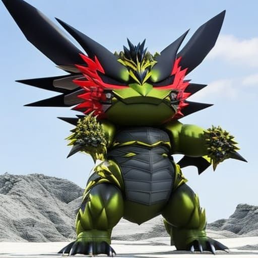 cyber beast pikachu kaiju by todd mcfarlane, pixiv, hyperrealism ...