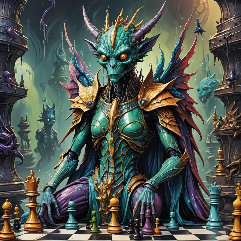 alien chess queen - AI Generated Artwork - NightCafe Creator