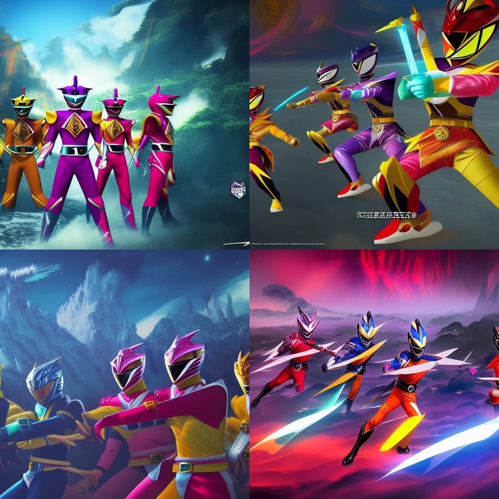 Sengoku Power Rangers - AI Generated Artwork - NightCafe Creator