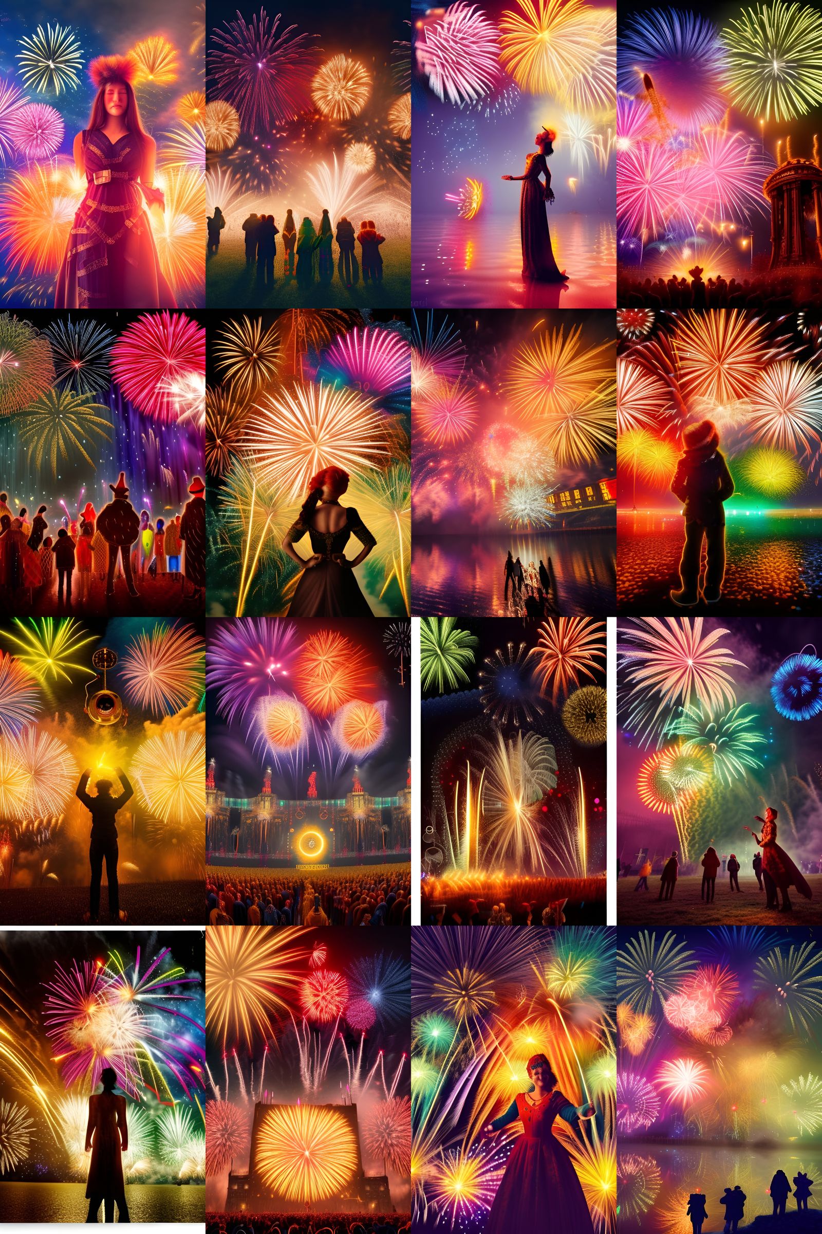 Amazing firework display - AI Generated Artwork - NightCafe Creator