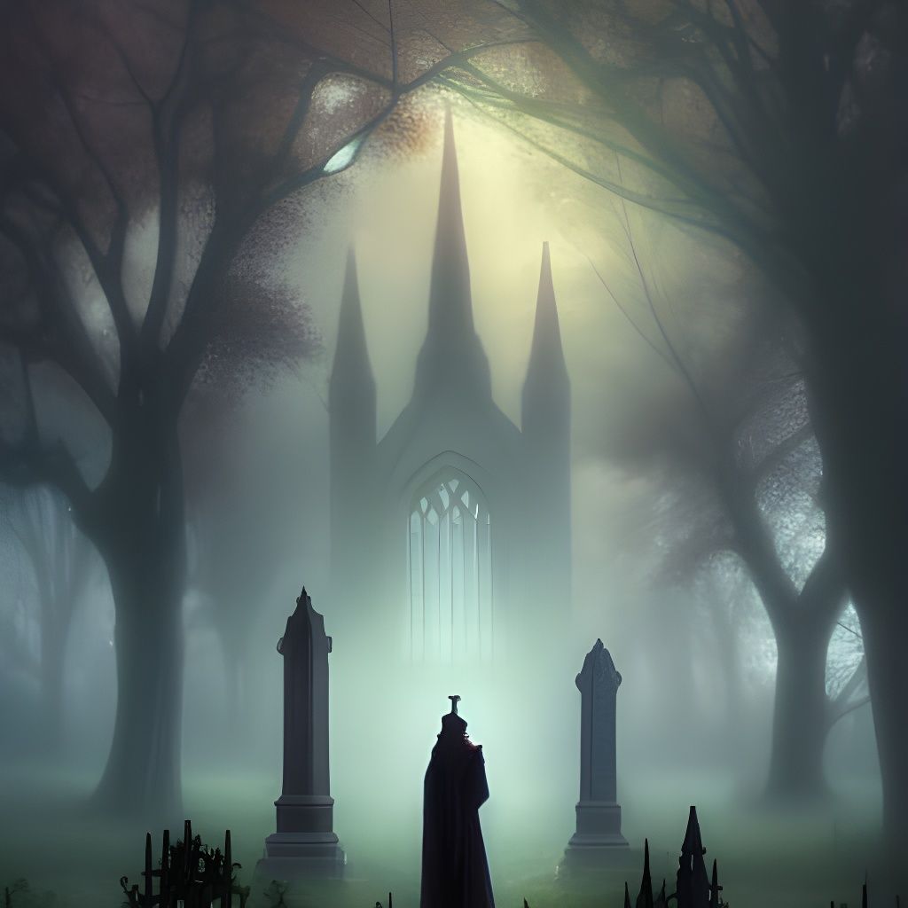 Cemetery Fog - AI Generated Artwork - NightCafe Creator