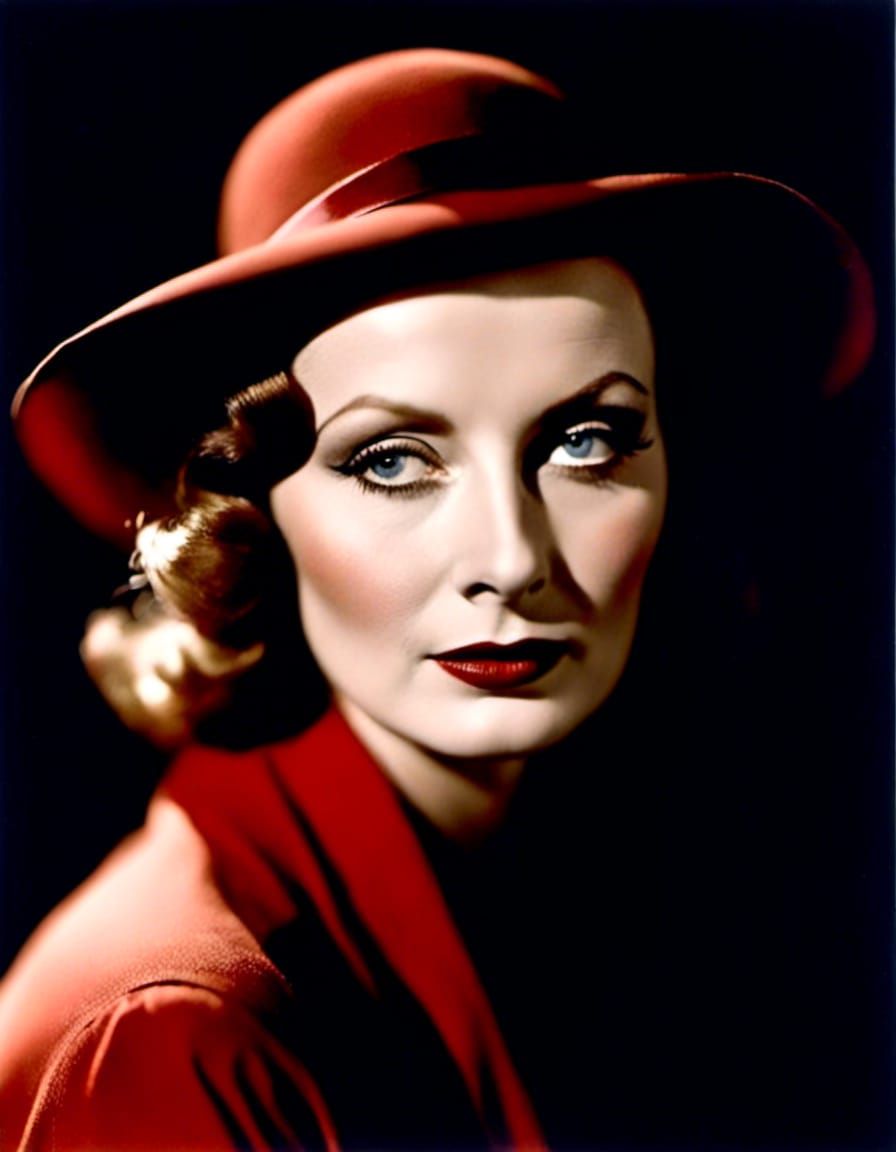 Greta Garbo - Greta Garbo Portrait in...