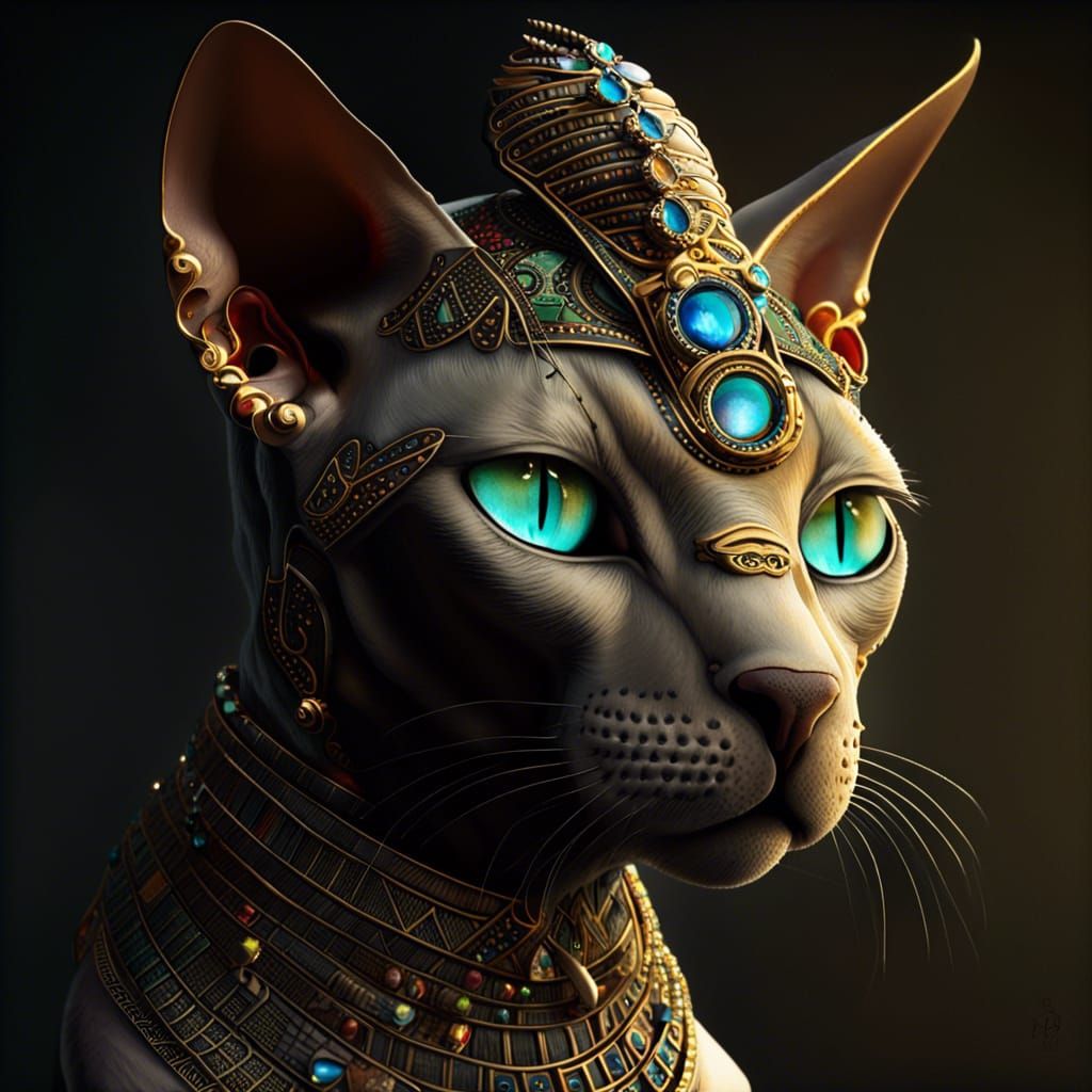 Bastet Sphinx Cat I - AI Generated Artwork - NightCafe Creator