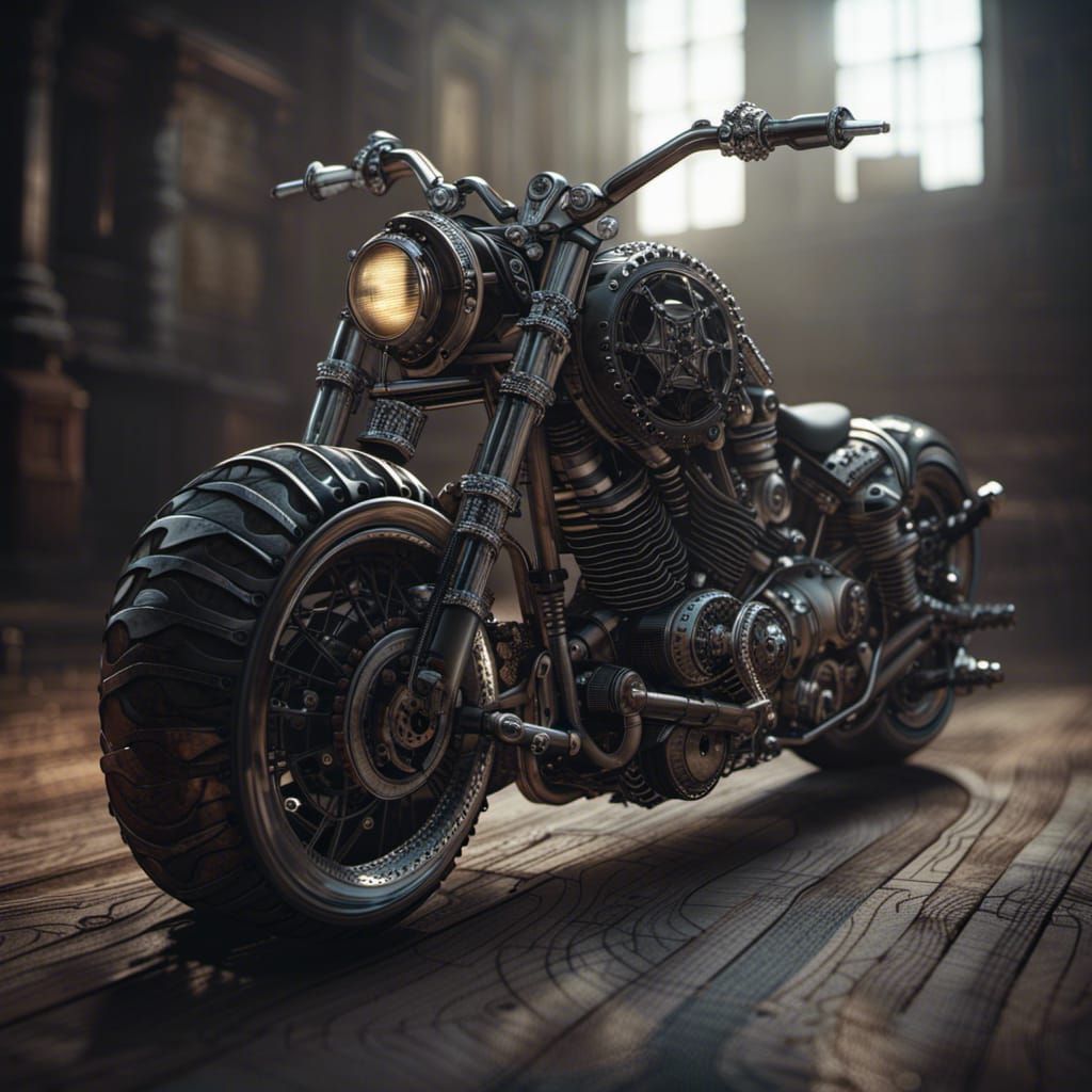 Gothic style motorcycle - AI Generated Artwork - NightCafe Creator