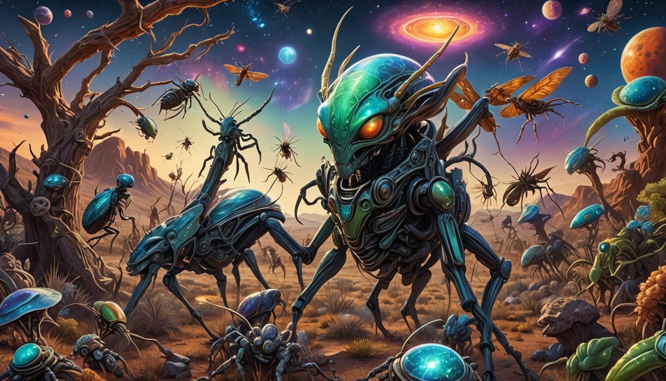 alien insects - AI Generated Artwork - NightCafe Creator