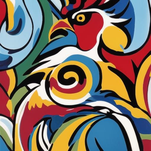 "Raging Rooster" - AI Generated Artwork - NightCafe Creator