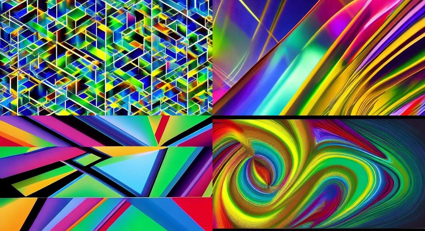 Optical Illusions contrasting colors lyrical abstraction geometric ...