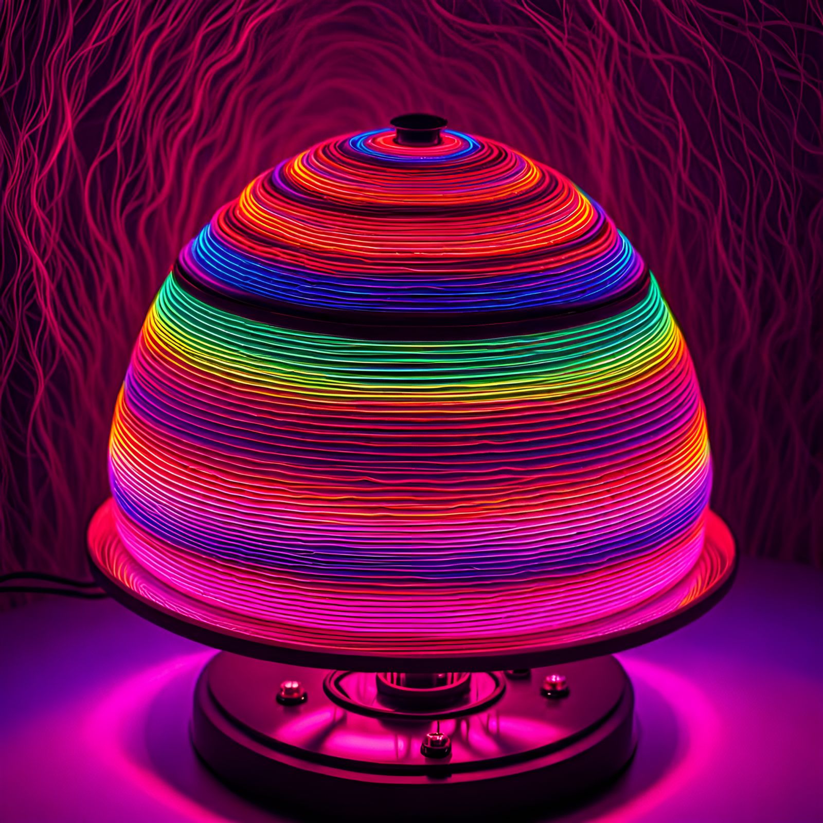 Omni colored lamp Pattern fractions 3d protrude Staticky feathery ...