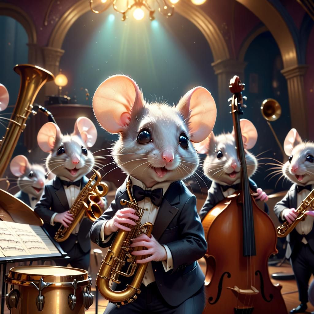 Jazz Mice - AI Generated Artwork - NightCafe Creator