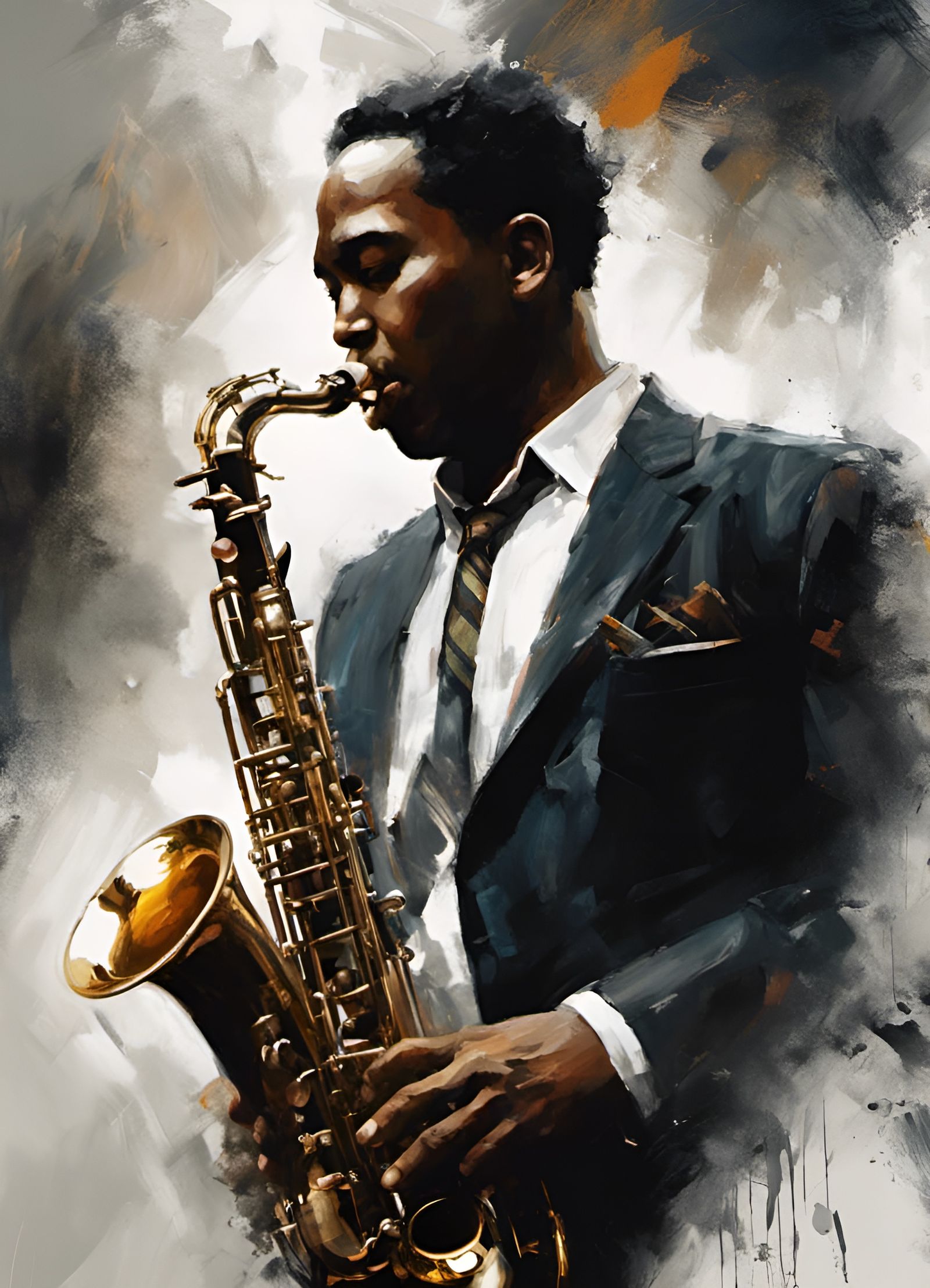 Saxophone Legend Charlie Parker - AI Generated Artwork - NightCafe Creator
