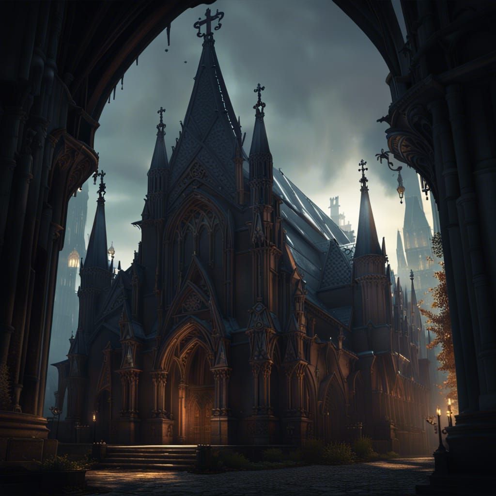 Gothic Churches - Gothic Churches in Dark Fantasy Concept Ar...