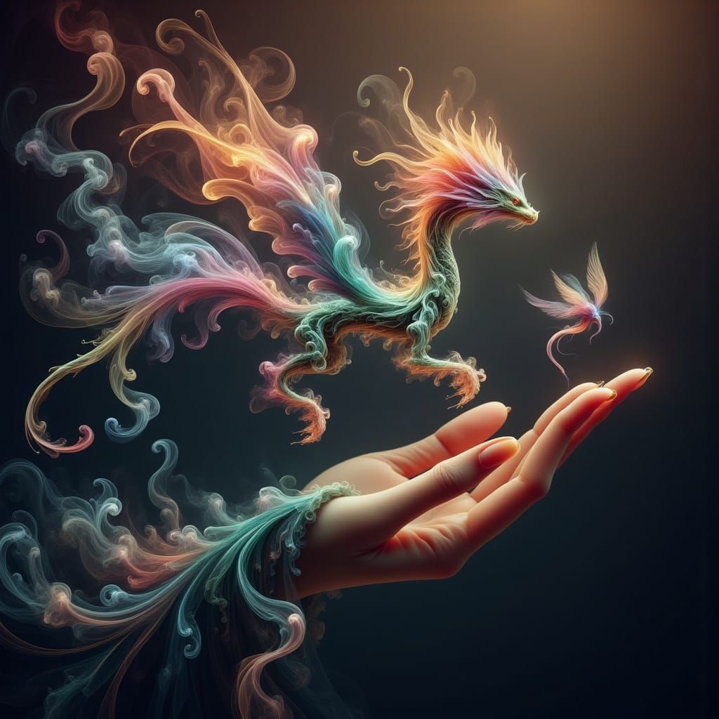 Ethereal magic dragon - Ethereal Magic Dragon in Whimsical F...