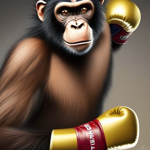 Boxing chimp or champ? #1 - AI Generated Artwork - NightCafe Creator