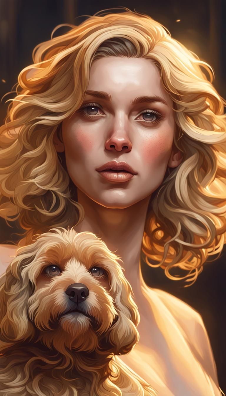 Golden cockapoo - AI Generated Artwork - NightCafe Creator