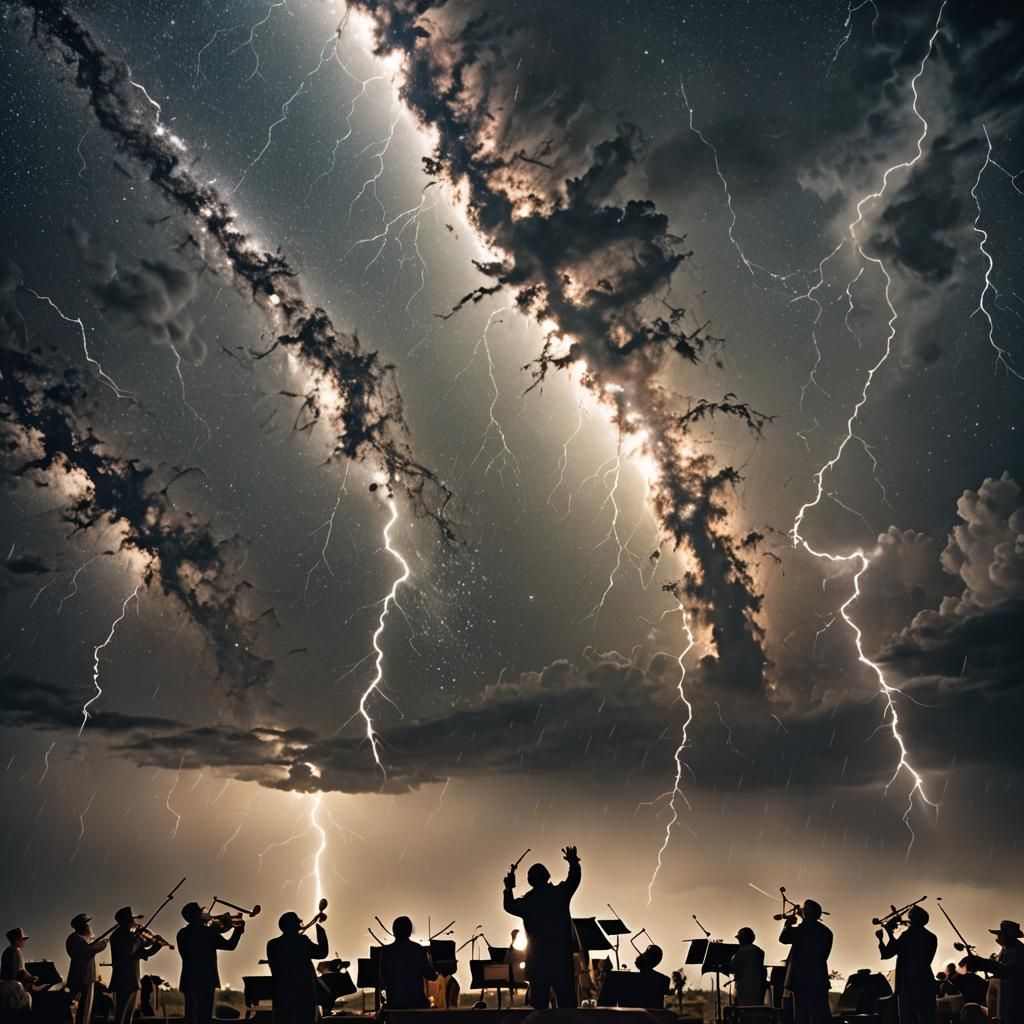 Celestial Symphony: Among the stars, celestial beings orchestrate a ...