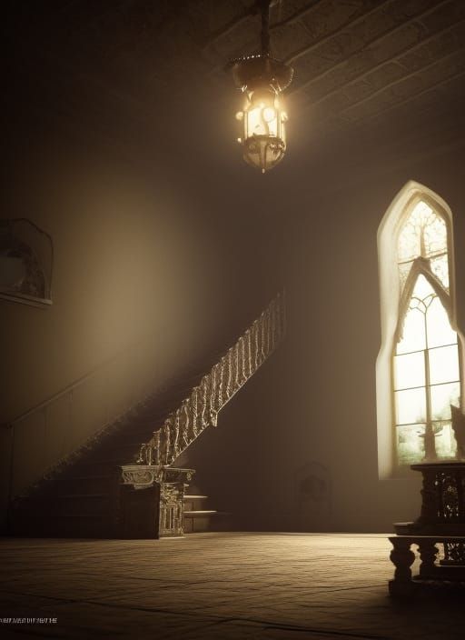 a haunted castle interior - AI Generated Artwork - NightCafe Creator