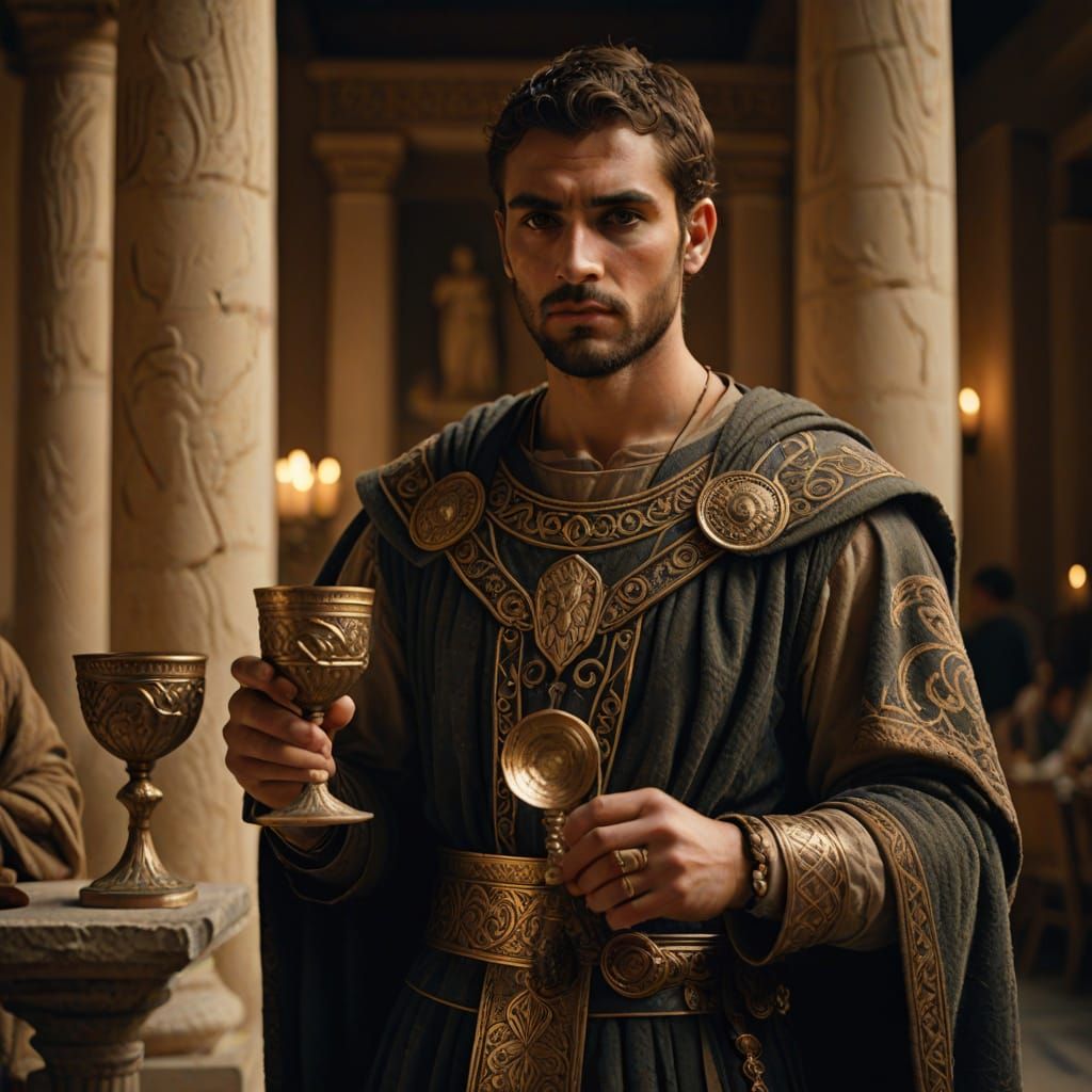 Greek God of Wine and Insanity in Cinematic Portra... - AI Art