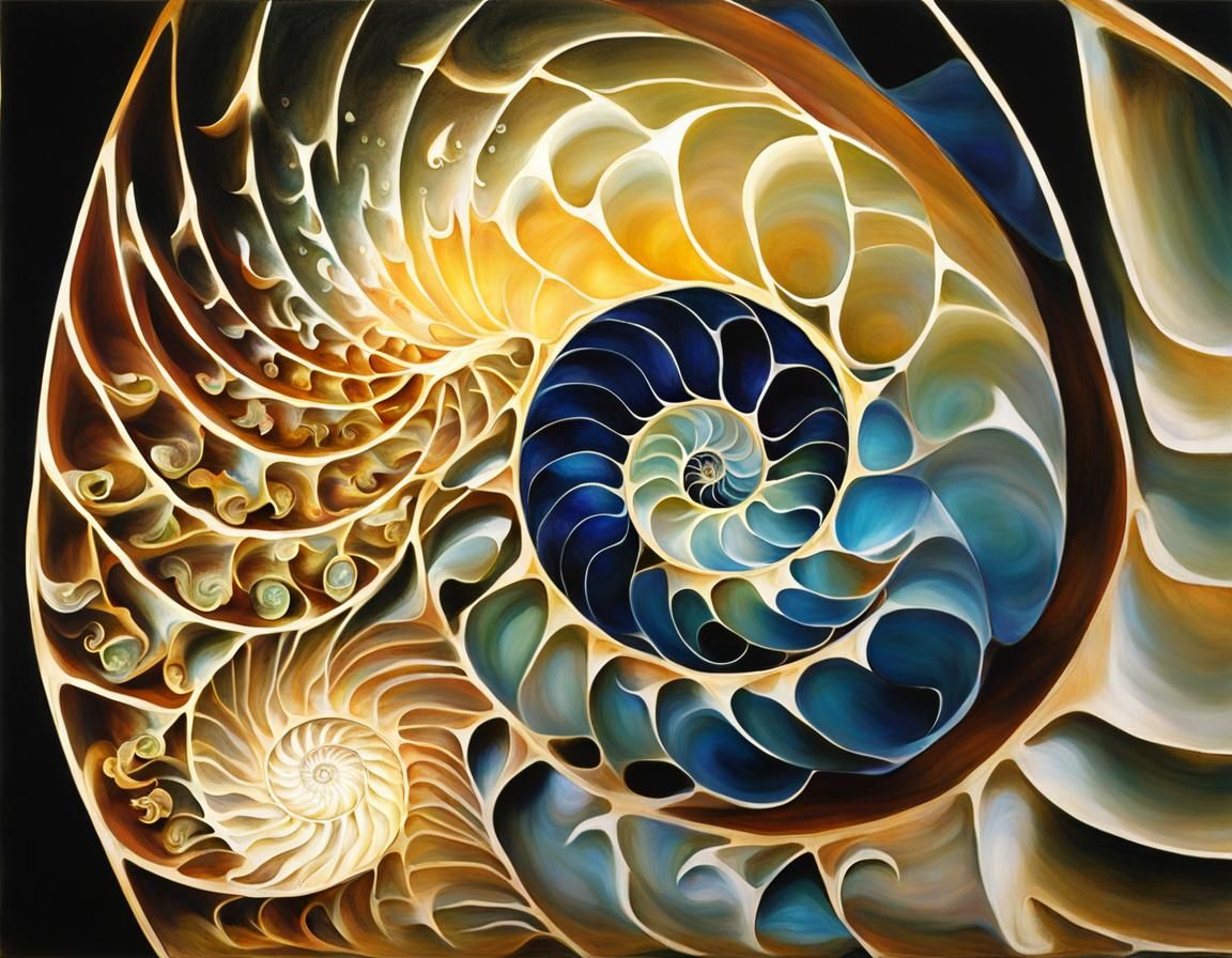 Nautilus shell - AI Generated Artwork - NightCafe Creator