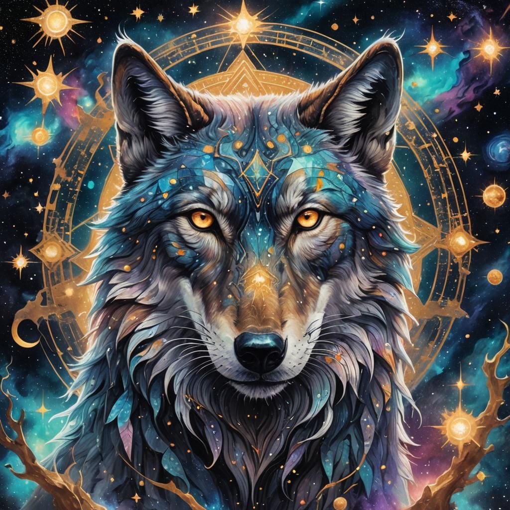 Astral Wolf - AI Generated Artwork - NightCafe Creator