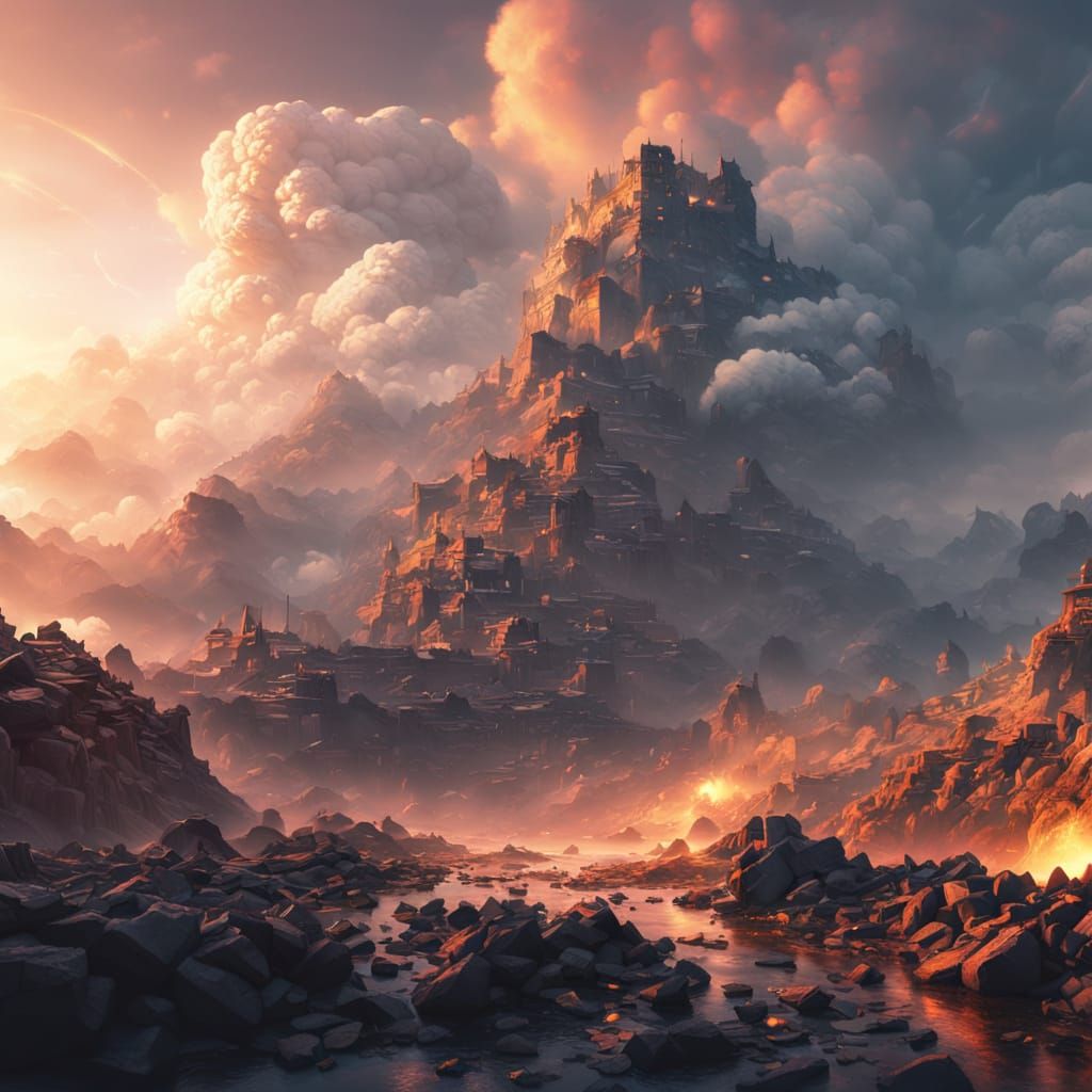 Kingdom - Epic Golden Skies with Swirling Debris