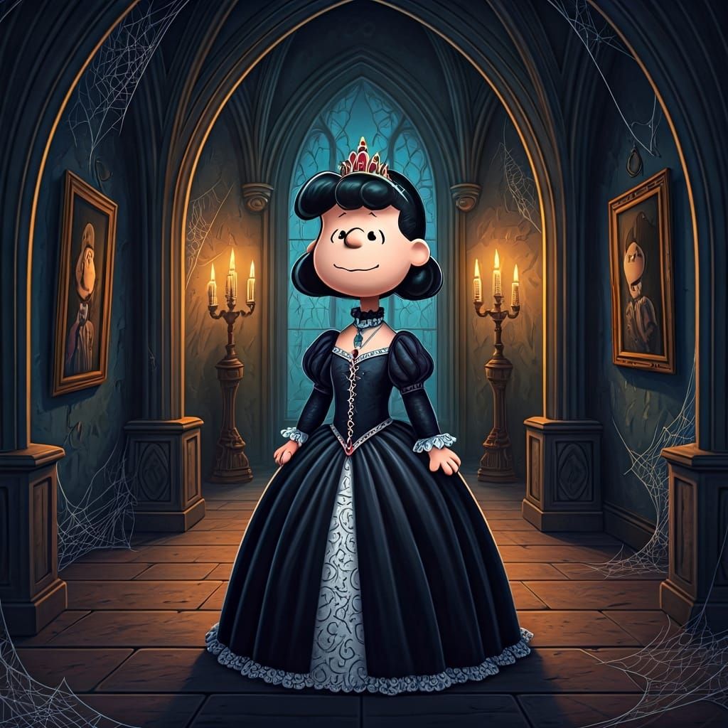 Picture Lucy Van Pelt from Peanuts as a gothic fai... - AI Art