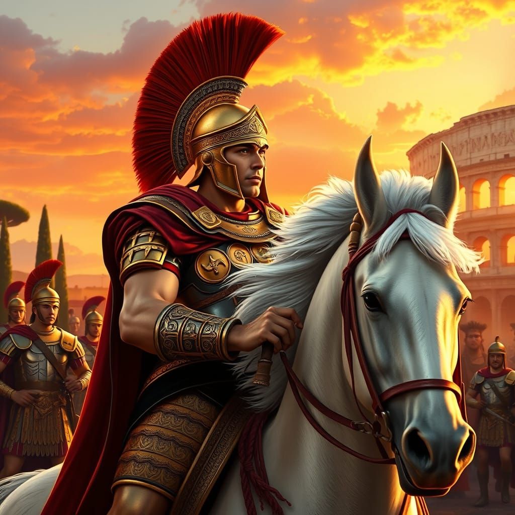 Roman Centurion in Majestic Splendor - AI Art