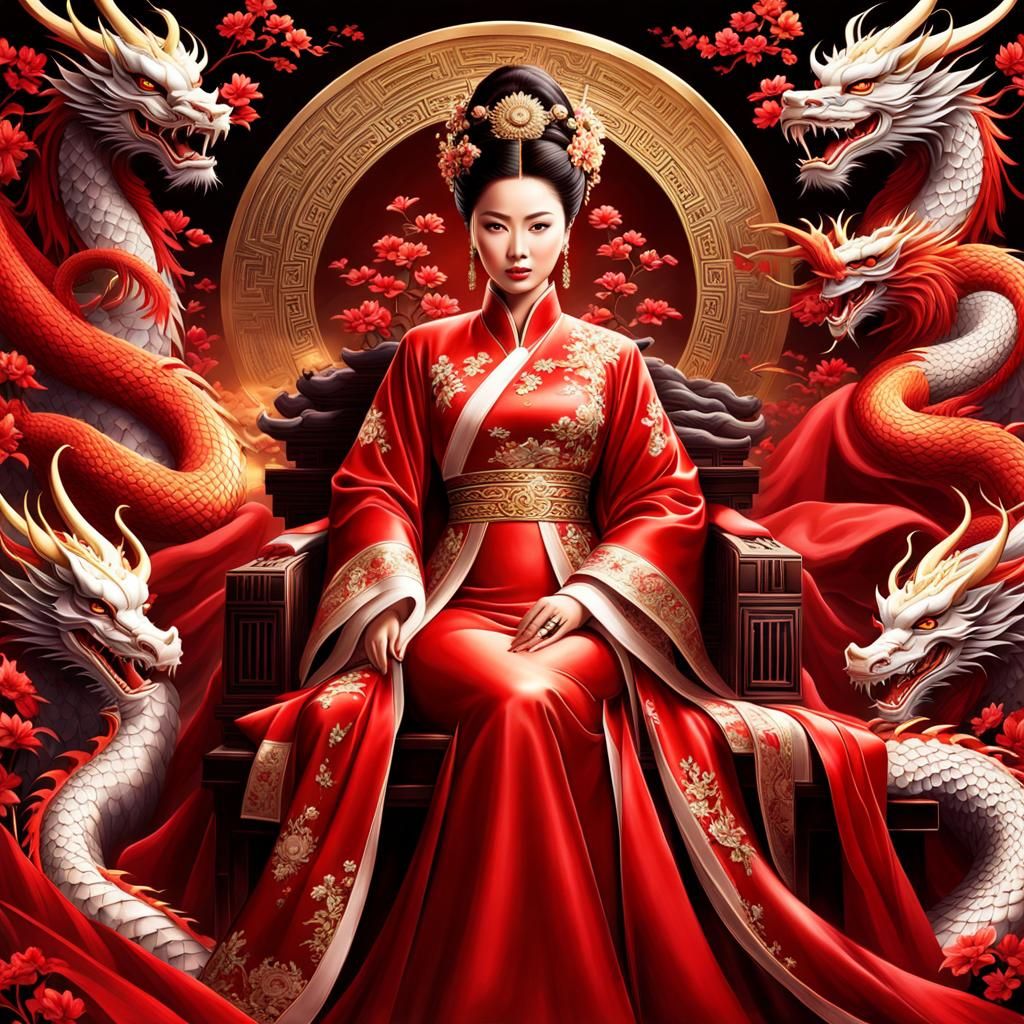 Chinese queen of dragon - AI Generated Artwork - NightCafe Creator