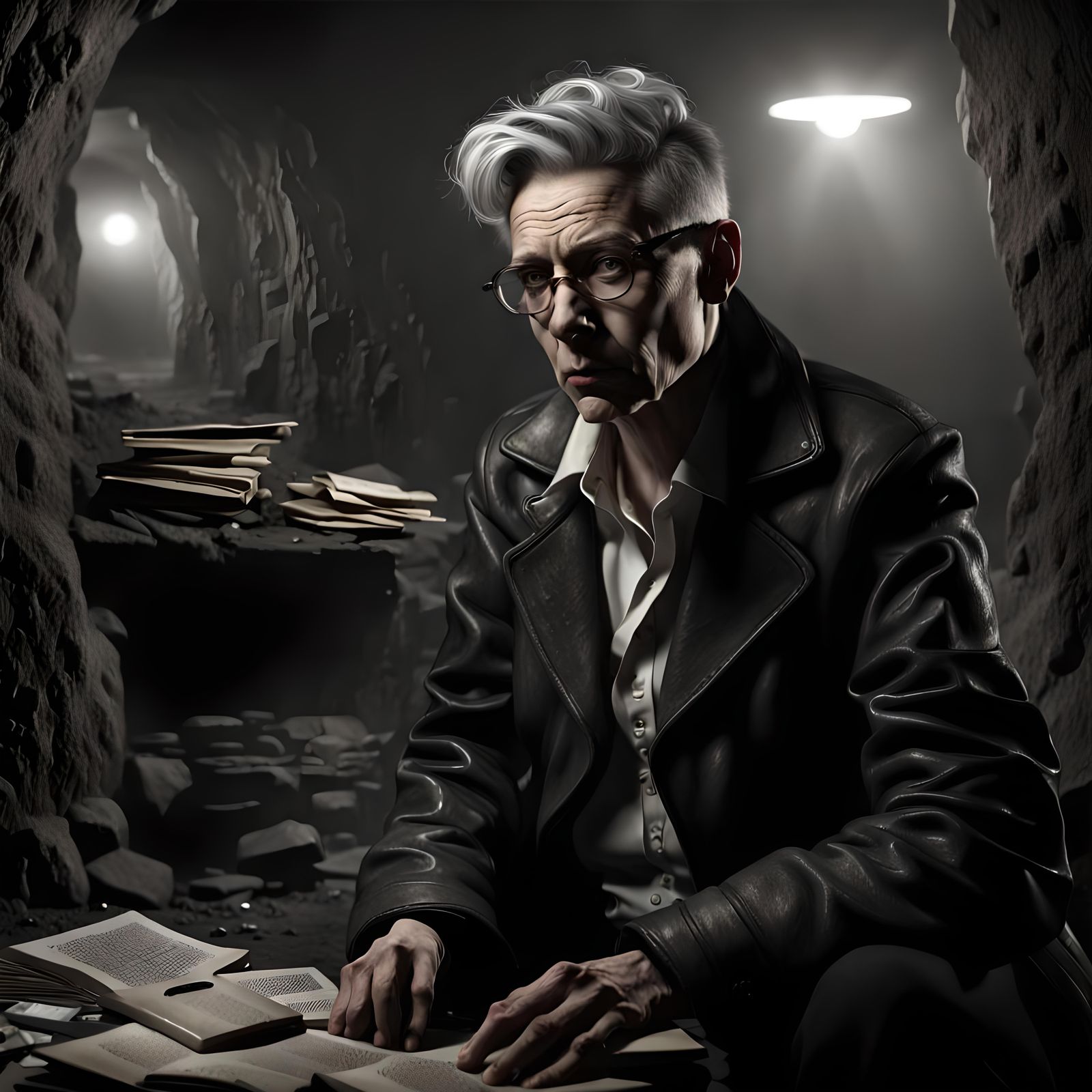 Portrait in a Techno Cave - AI Generated Artwork - NightCafe Creator