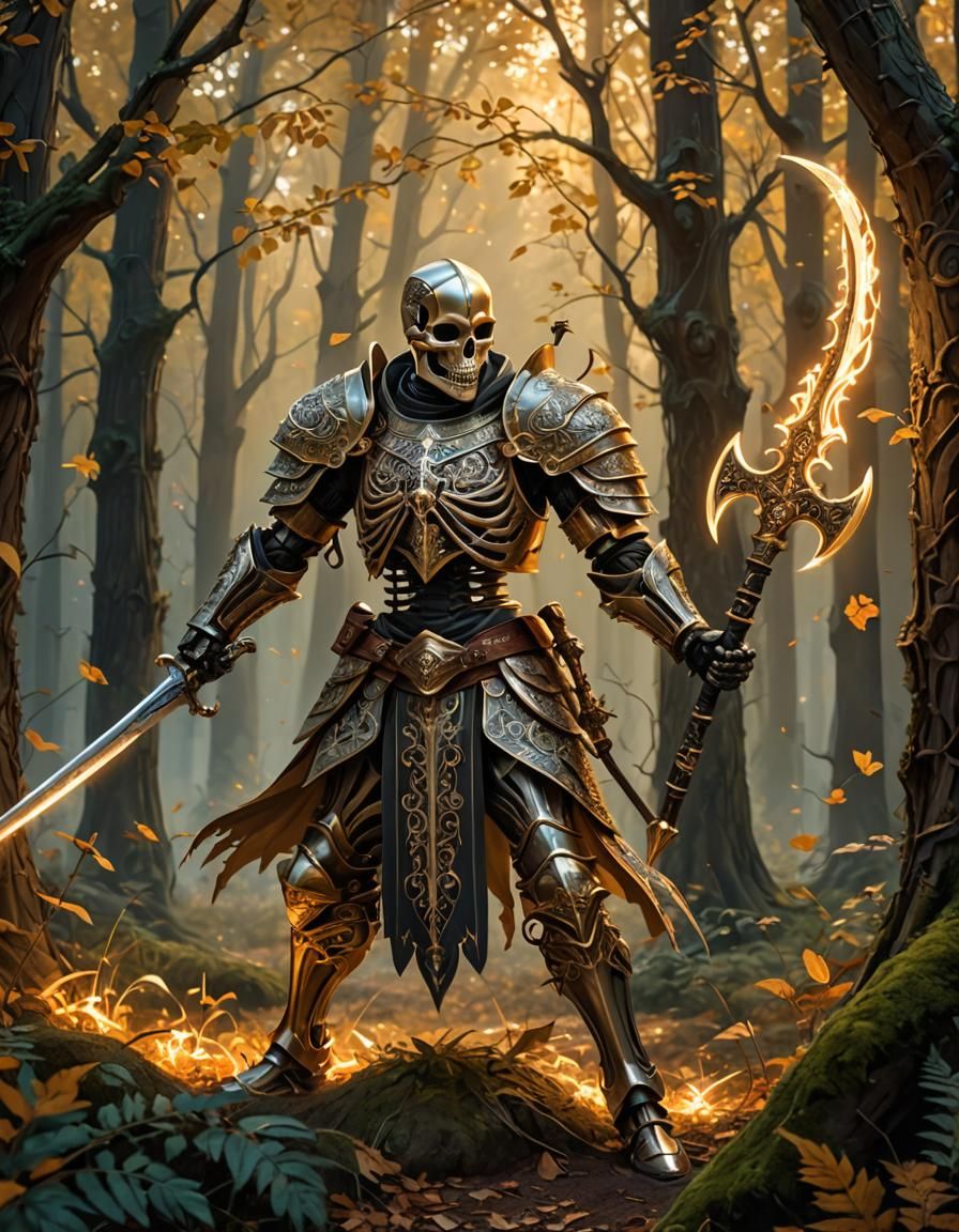A captivating image of a skeleton knight - AI Generated Artwork ...