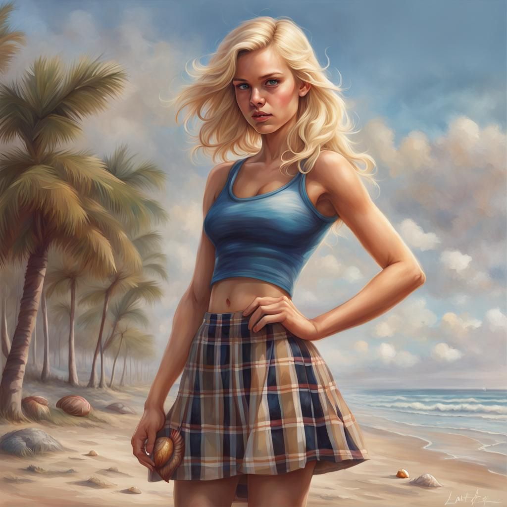 collecting seashells - AI Generated Artwork - NightCafe Creator