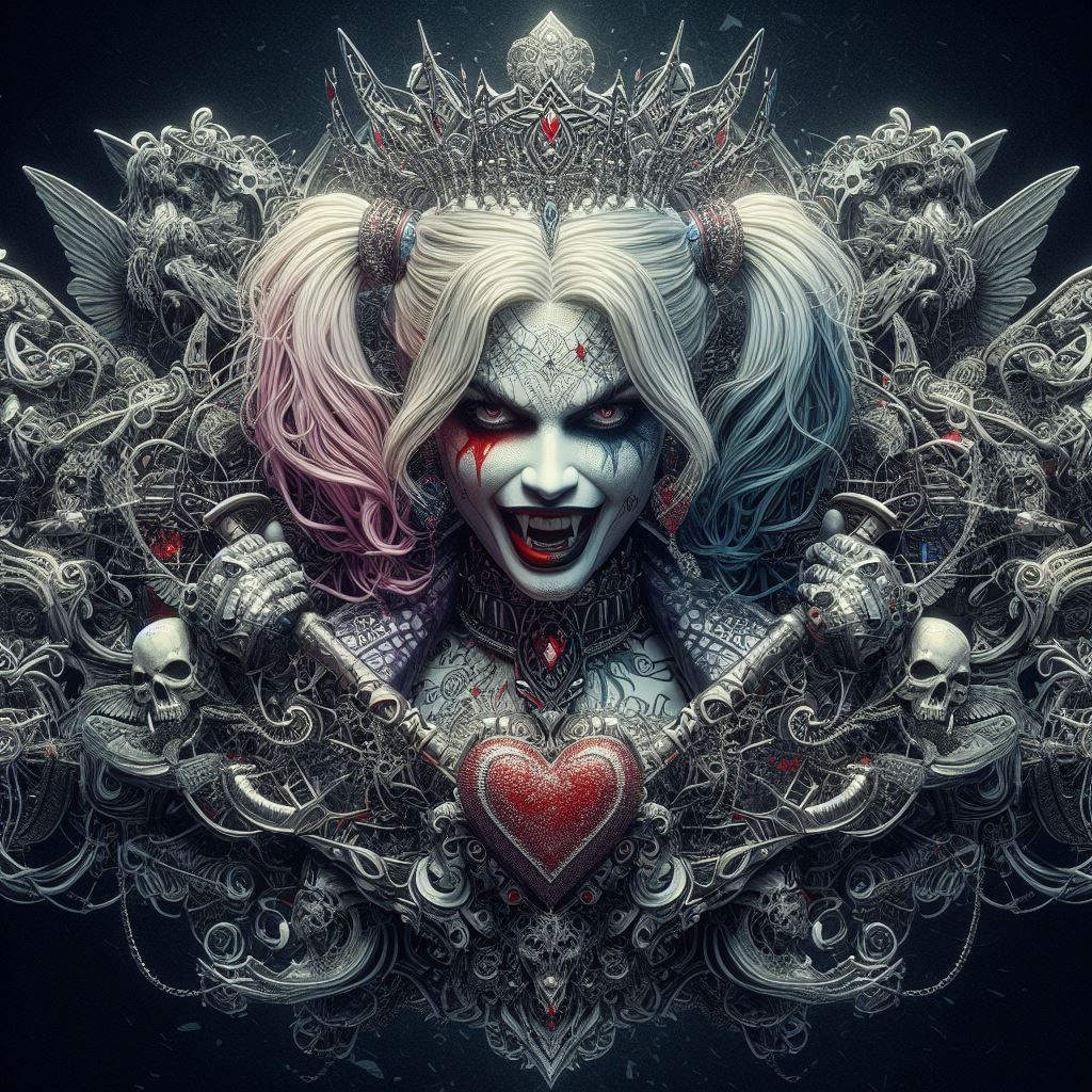 Queen Vampire Harley Quinn - AI Generated Artwork - NightCafe Creator
