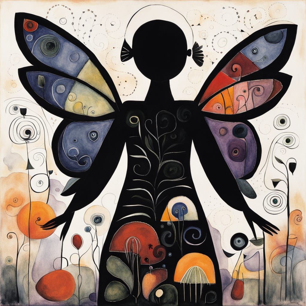 Winged Fairies in Vibrant Dandelion Dreamscape - AI Art