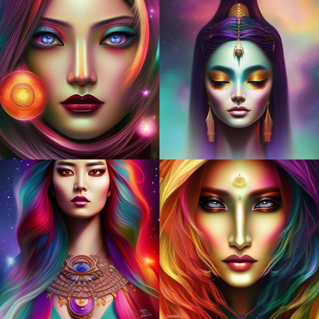 Cosmic sorceress,women,beautiful,gorgeos, nebulas, galactic, Concept ...