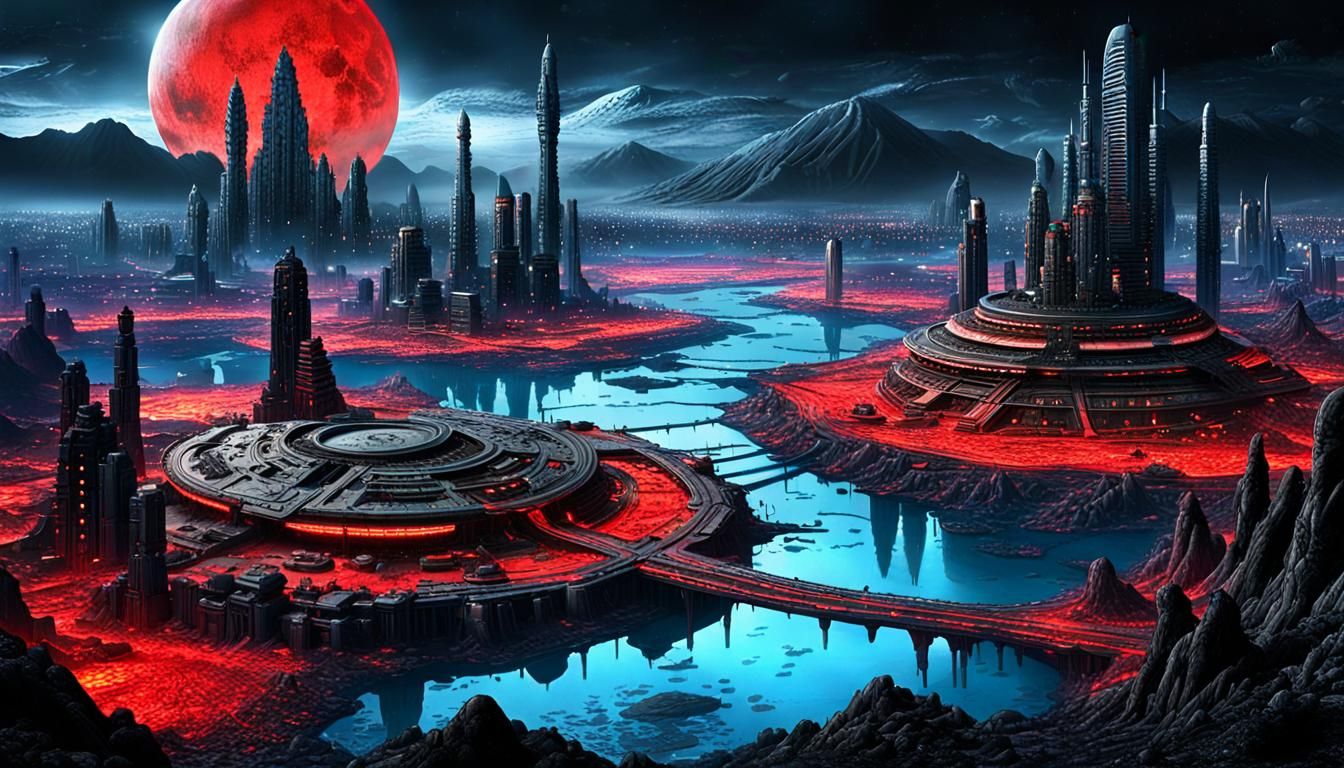 Alien Mega City - AI Generated Artwork - NightCafe Creator