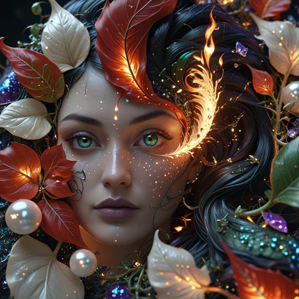 Celestial Goddess in Radiant Starlight - AI Art