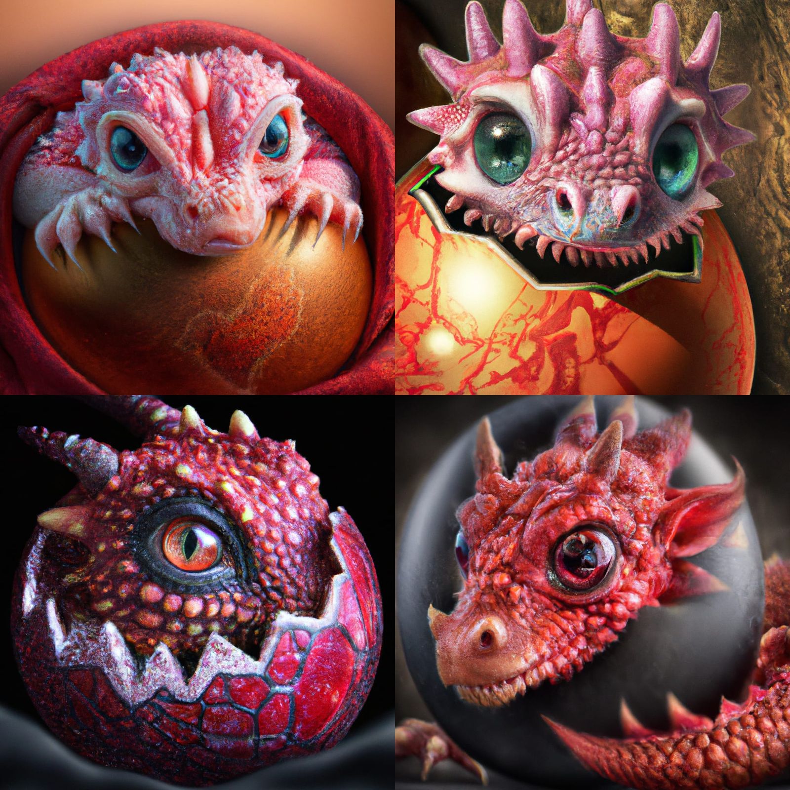 Ruby Dragons - AI Generated Artwork - NightCafe Creator