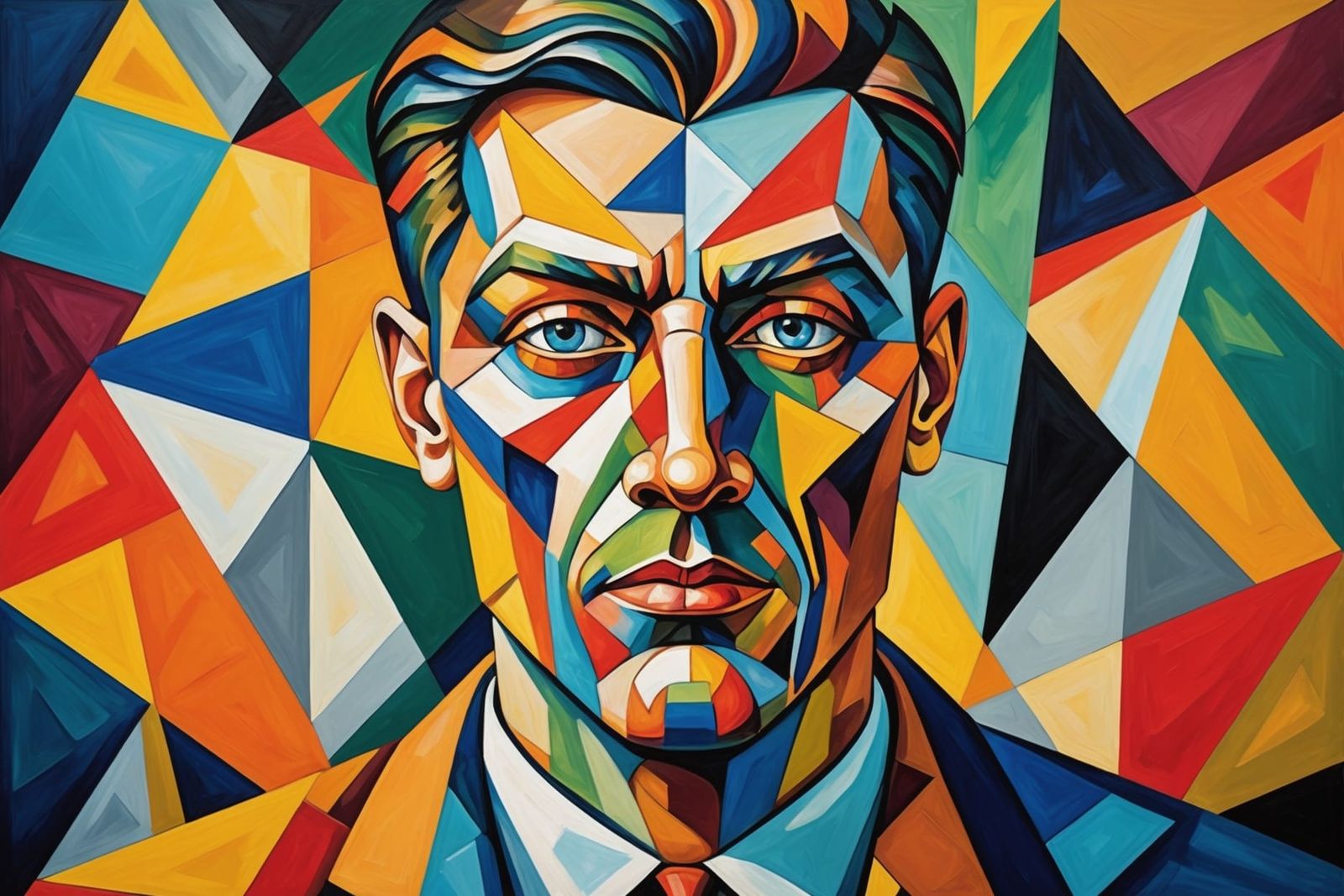 A portrait of an imaginary superhero in a cubist style - AI Generated ...