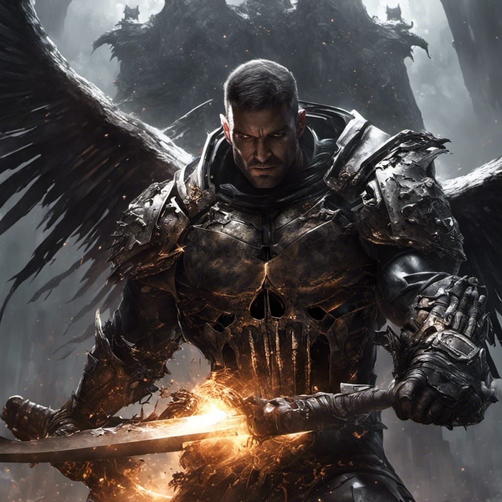 Corrupt Arch-Angel Punisher - AI Generated Artwork - NightCafe Creator