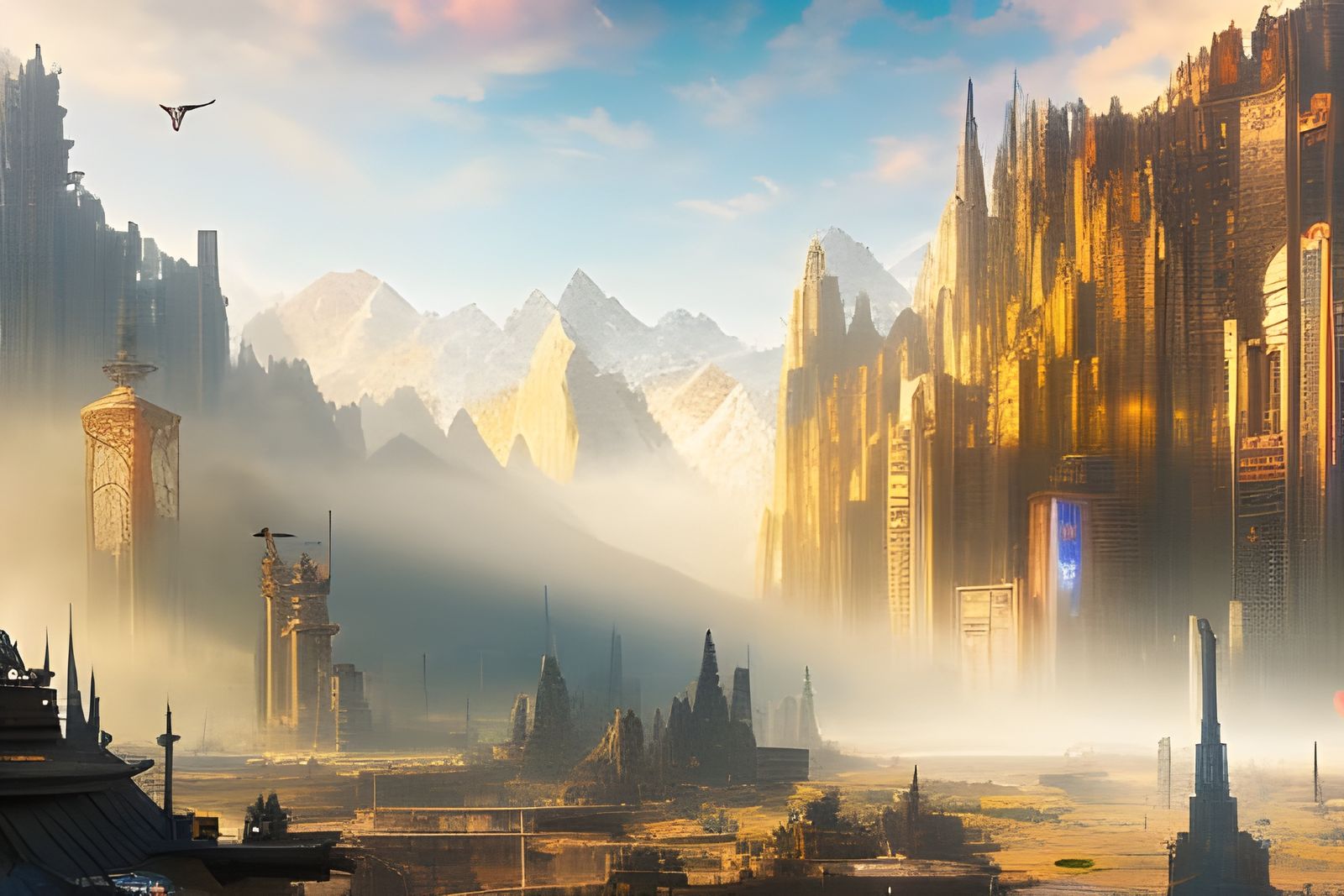 Cyberpunk Futurescape 6 - AI Generated Artwork - NightCafe Creator