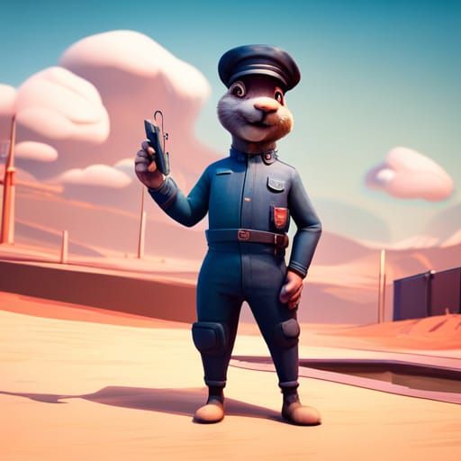 Bunny policeman - AI Generated Artwork - NightCafe Creator