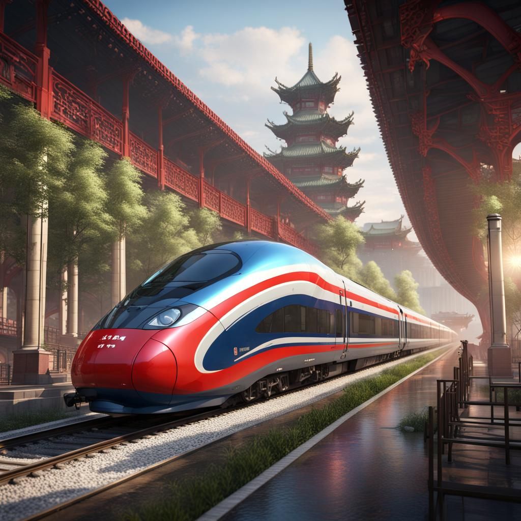 Chinese HSR In Baoding - AI Generated Artwork - NightCafe Creator