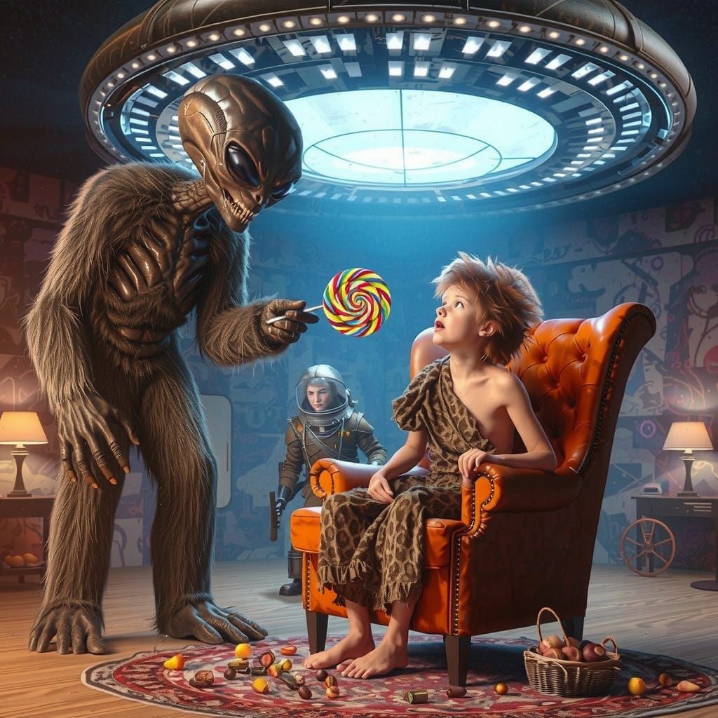 abducted - Cosmic Abduction in a Haunting Futuristic Landsca...