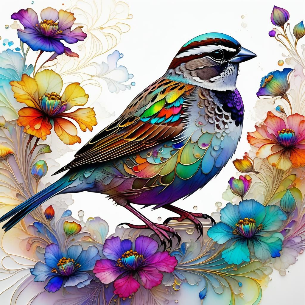 The rainbow sparrow #2 - AI Generated Artwork - NightCafe Creator