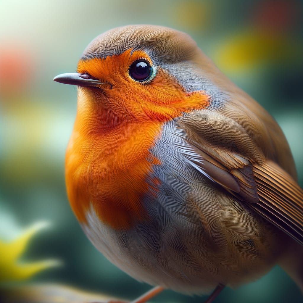 Robin bird - Realistic 8K Robin Bird Portrait in Hyper-Deta...