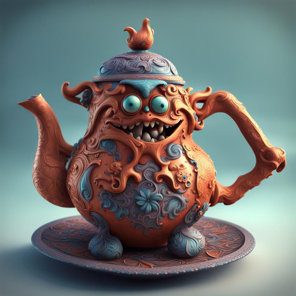 Eccentric Clay Pottery - AI Generated Artwork - NightCafe Creator